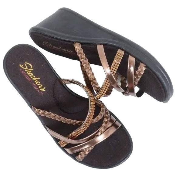 Skechers | Shoes | Skechers Cali Rumblers Wild Child Slip On Wedge ...